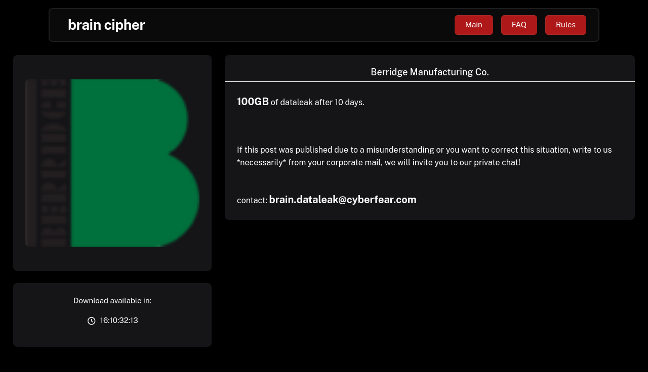 brain cipher details